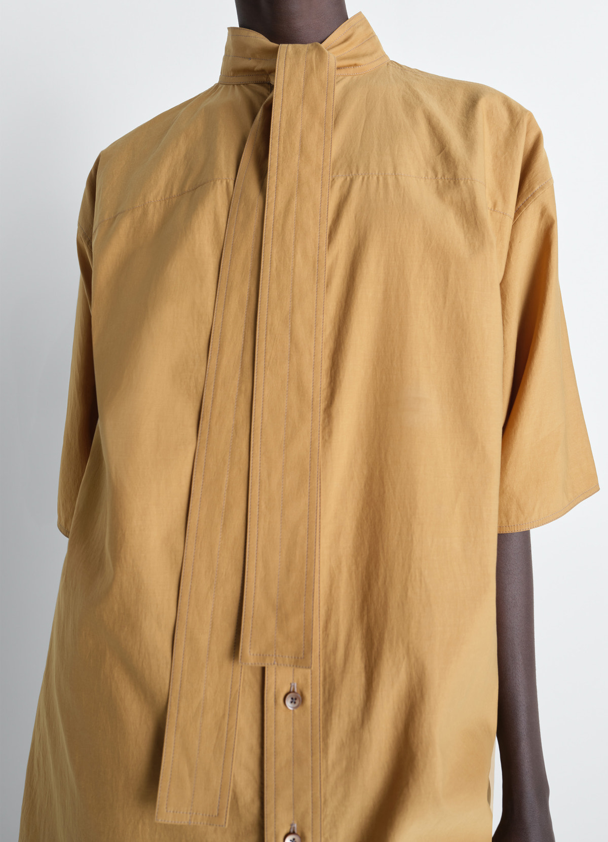 REVERSIBLE TUBE DRESS IN WASHED COTTON SILK - Cumin - Washed Cotton ...