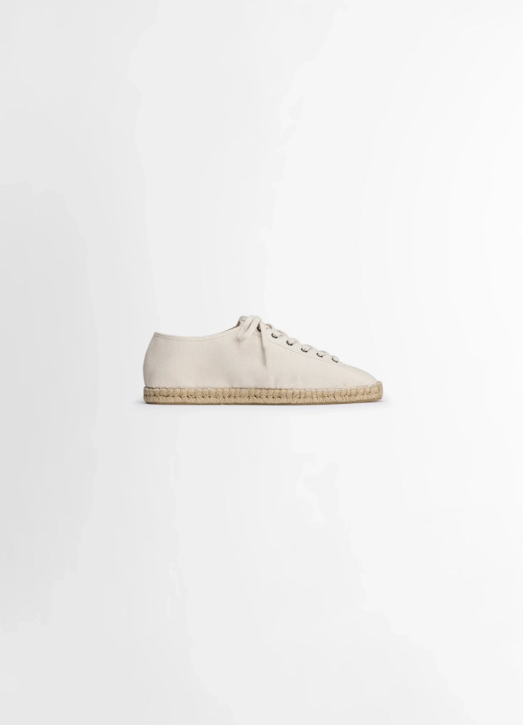 LINOLEUM LACED ESPADRILLES - Off White - Light Cotton Canvas - Women ...