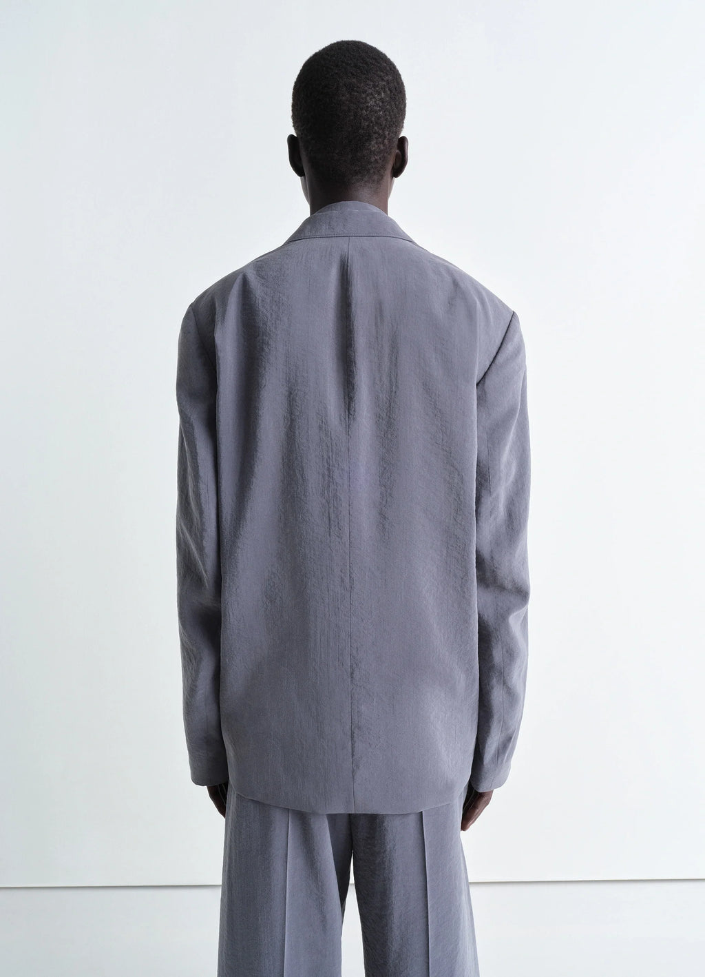 소프트 테일러드 재킷 - Asphalt - 드라이 실크 - 여성 | LEMAIRE