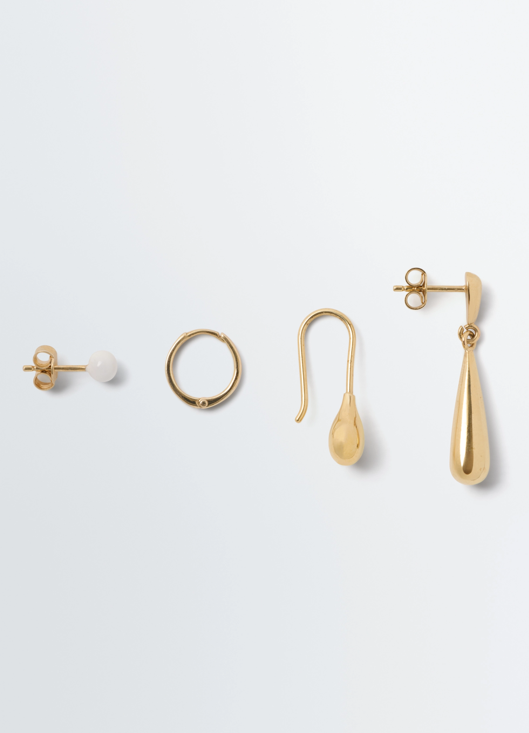 PIERCINGS SET IN GOLD PLATED SILVER - Light Gold - Sterling Silver Gold ...