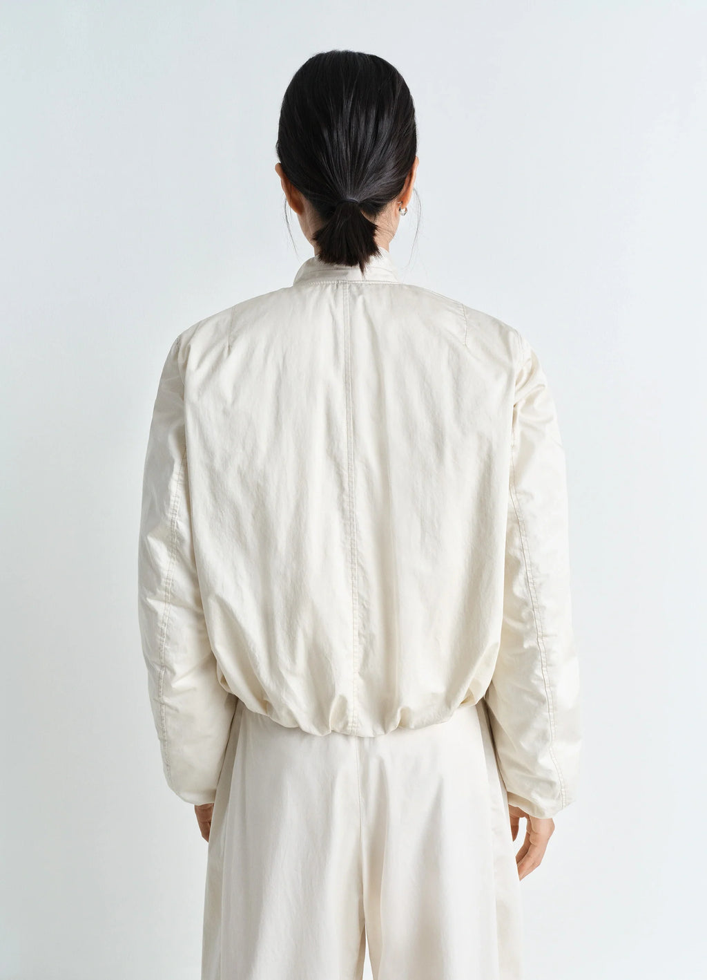 WADDED BLOUSON - Creamy White - Light Cotton Satin - Women | LEMAIRE