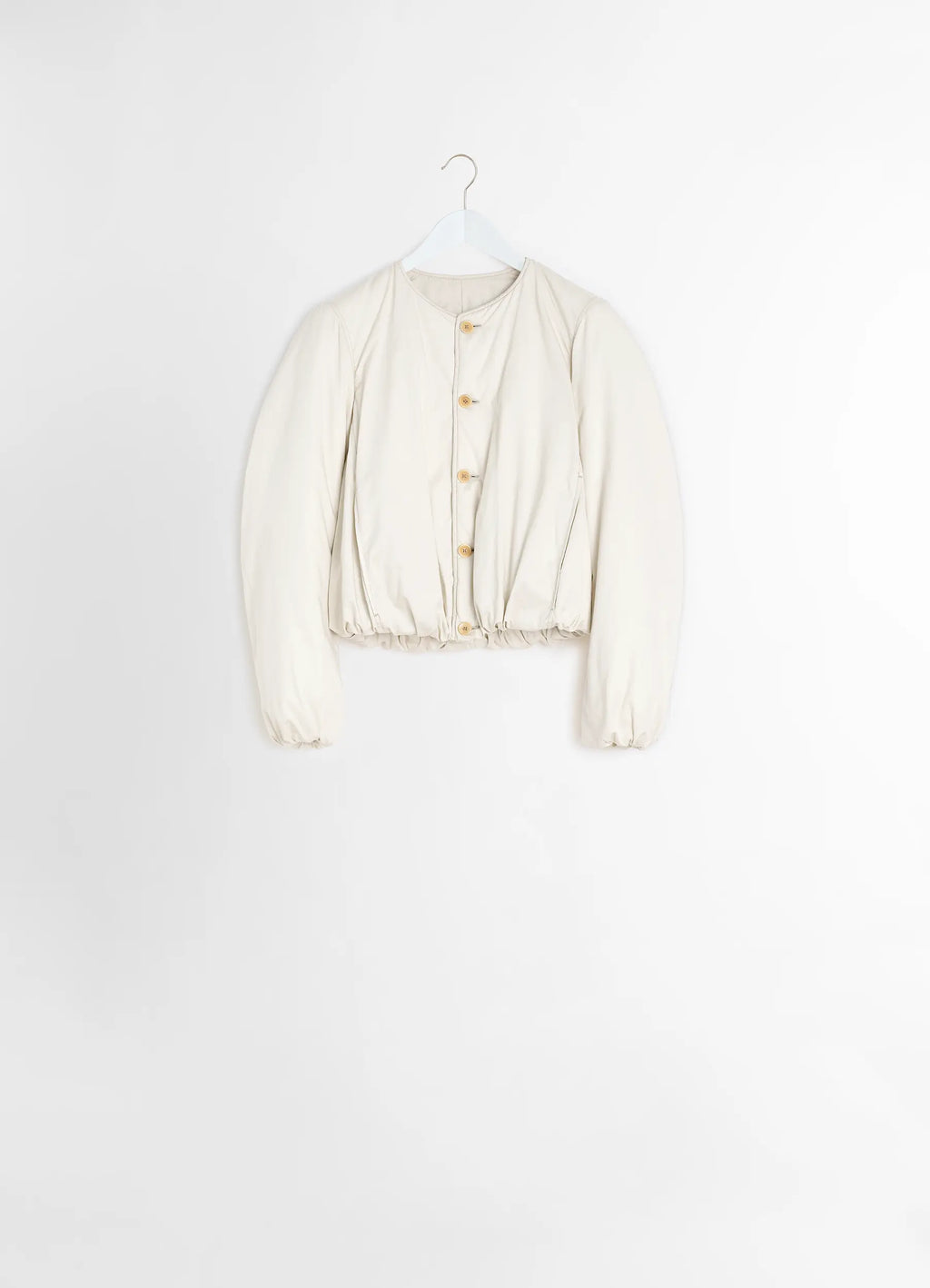 WADDED BLOUSON - Creamy White - Light Cotton Satin - Women | LEMAIRE