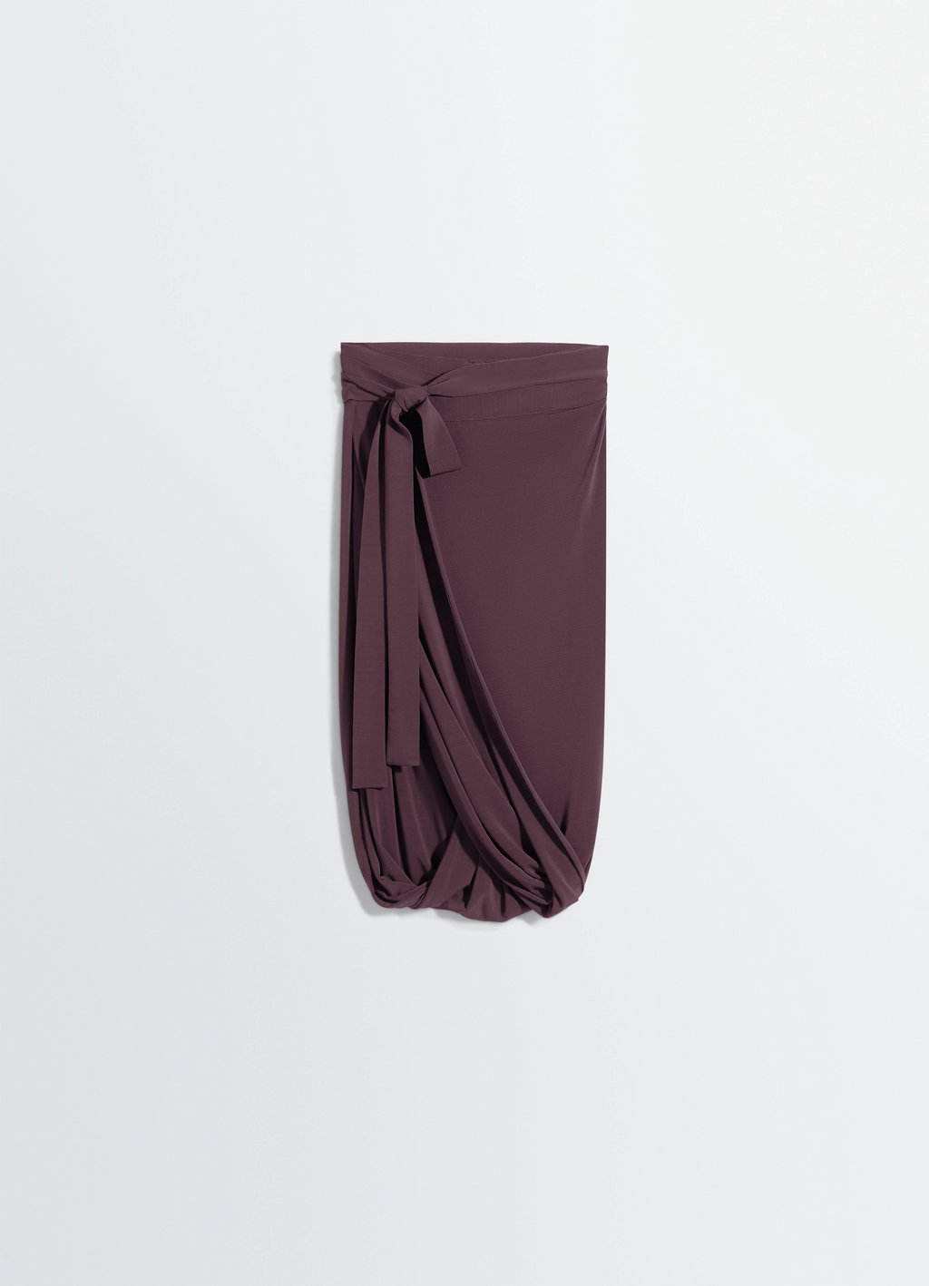 SOFT WRAP SKIRT IN VISCOSE CREPE JERSEY - Fig - Viscose Crepe Jersey ...