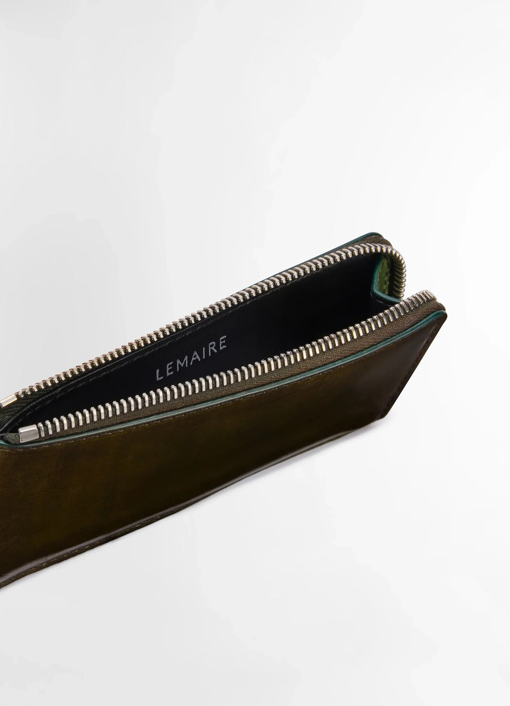 파티나 집 코인 카드 홀더 - Peat Green - 파티나 가죽 - 유니섹스 | LEMAIRE